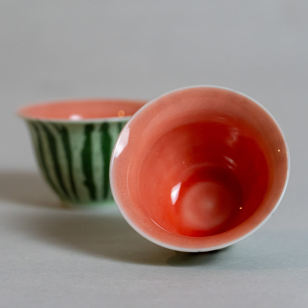 Hand-Painted Watermelon Ceramic Cup | Tea, Coffee, Sake| Raf Lifestyle ...